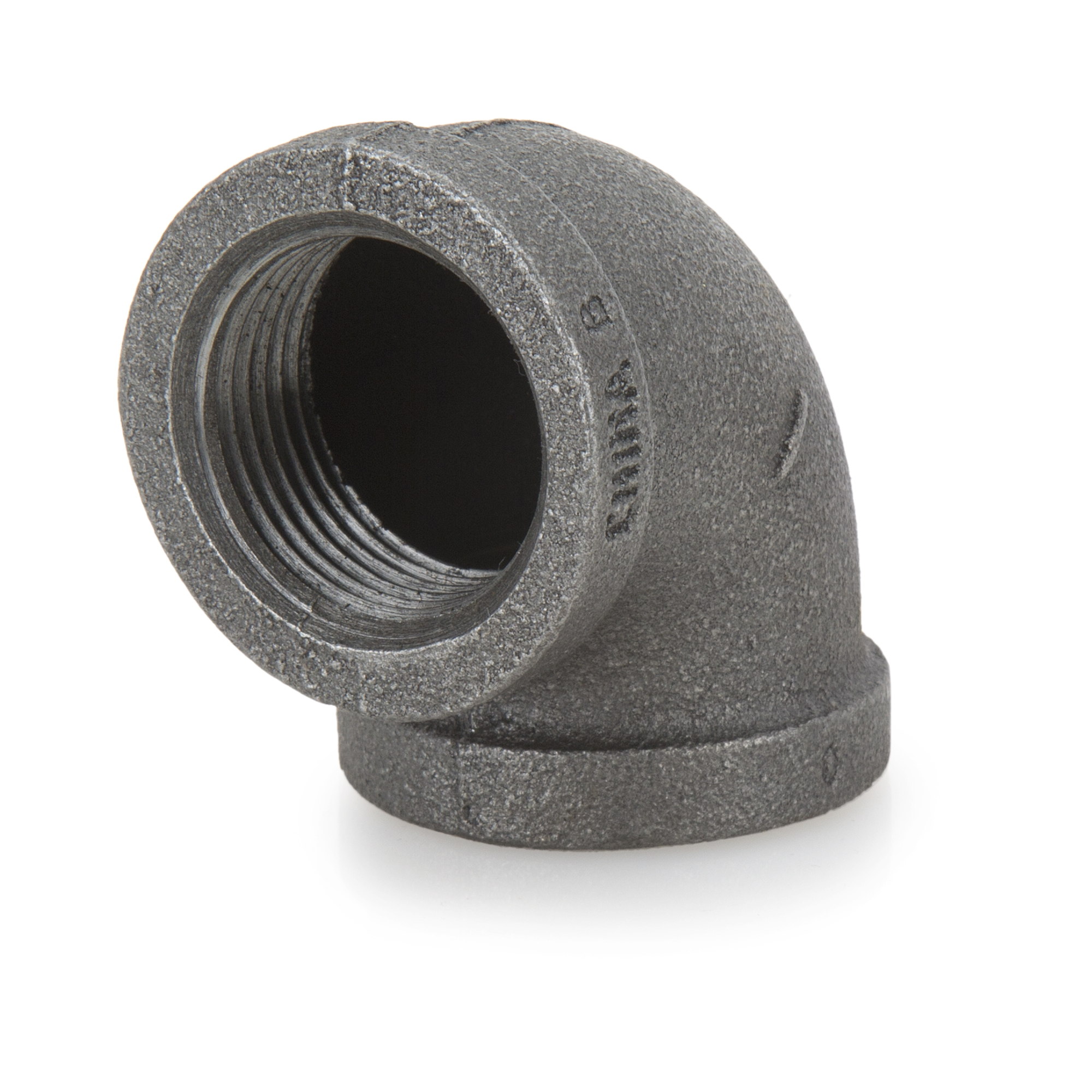 2" X 1-1/2" Reducing 90 Degree Malleable Black Iron Elbow