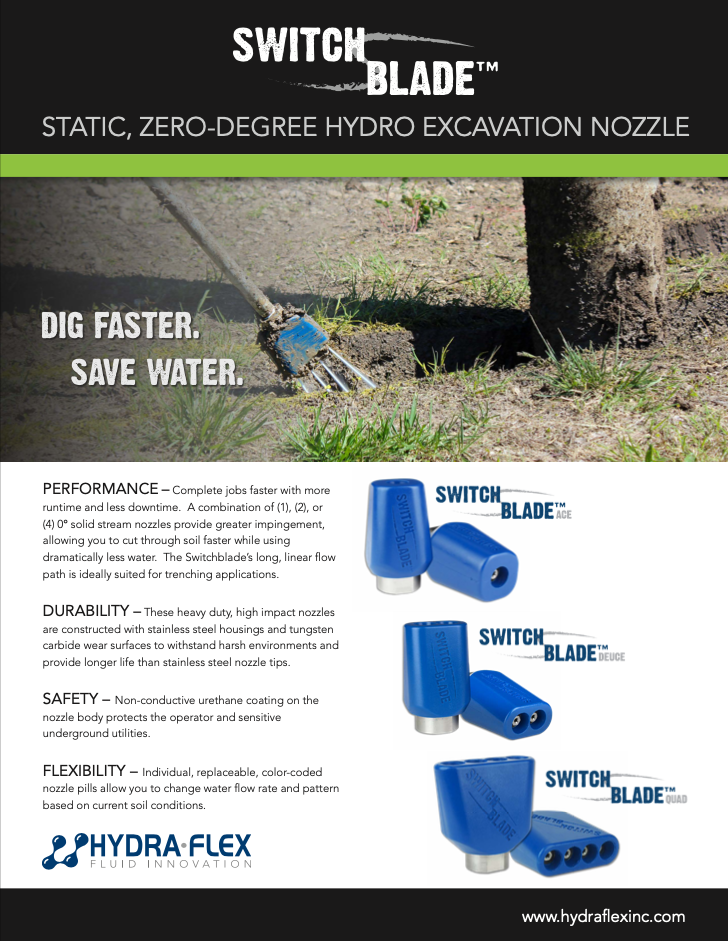Hydra-Flex Switchblade Ace Trenching Nozzle