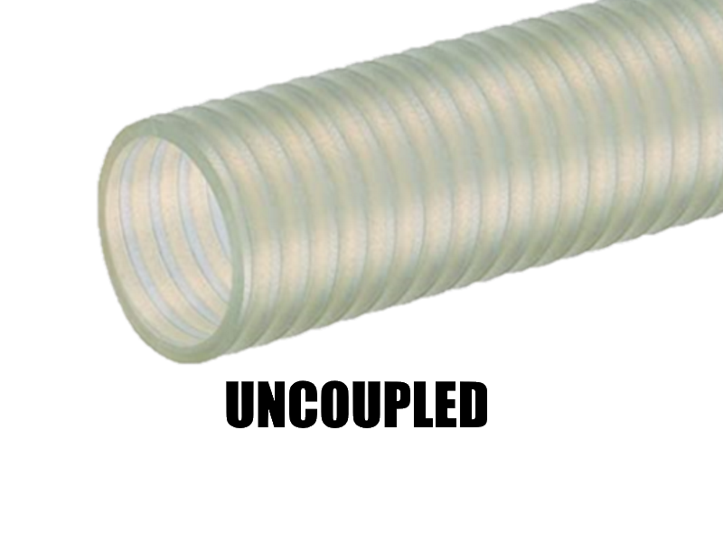 2" Oil Vac Oil-Resistant Polyurethane Hose Uncoupled