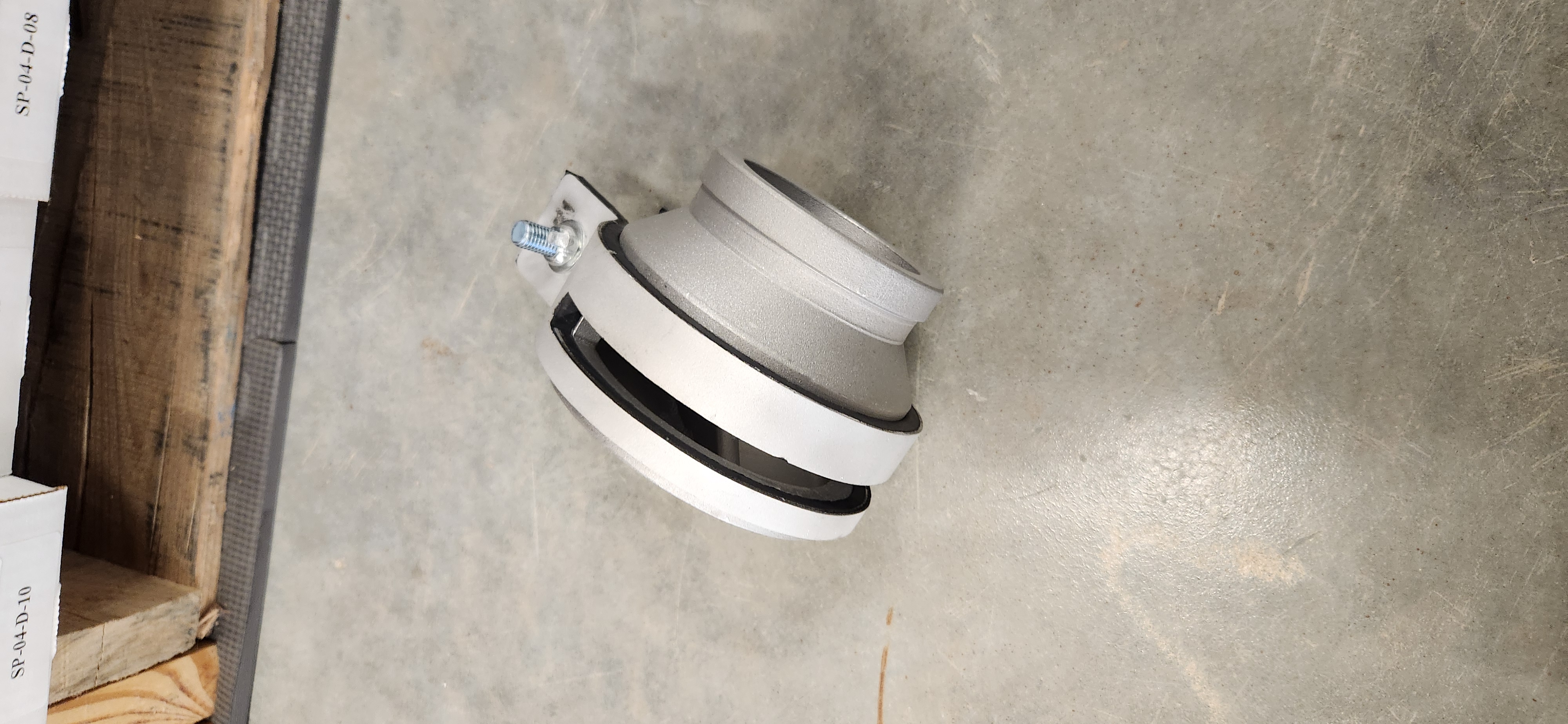 3" ALUMINUM DEFLECTOR FAN SPRAY NOZZLE 6" TALL - GROOVED